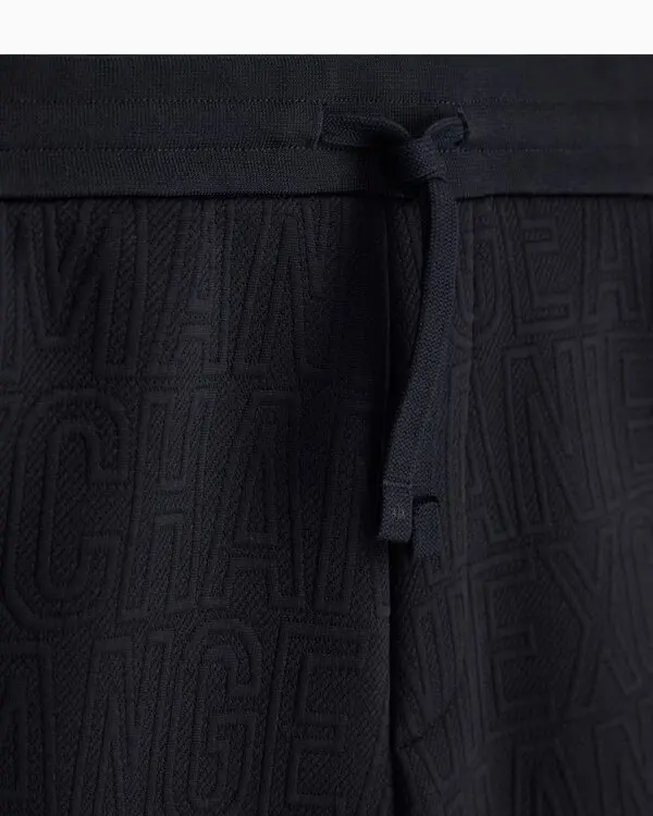 Armani Exchange Regular Fit Shorts In Stretch Jacquard Jersey