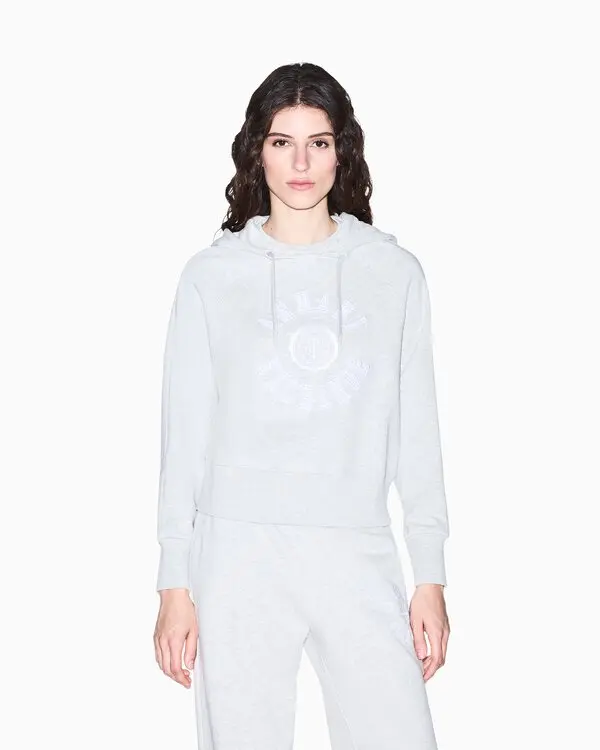 Armani Exchange Embroidered Cotton French Terry Hoodie