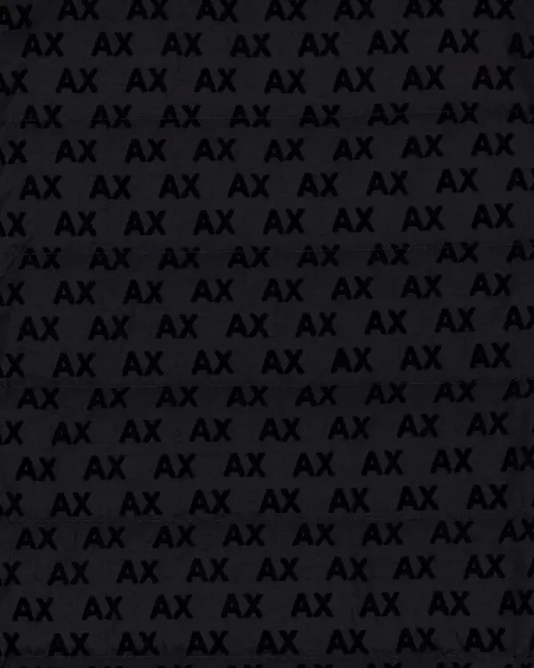 Armani Exchange Down Jacket In All-over Flocked Nylon