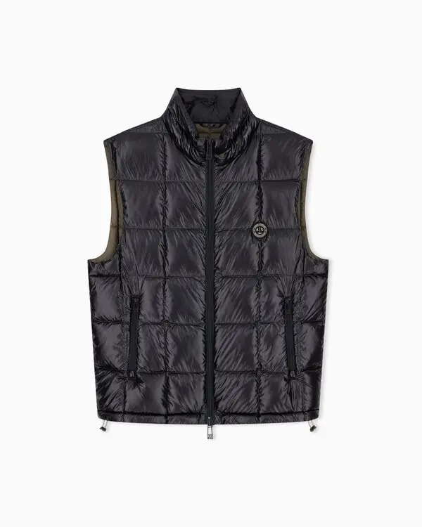 Armani Exchange Down Jacket Nylon With Down Feather Padding - Black