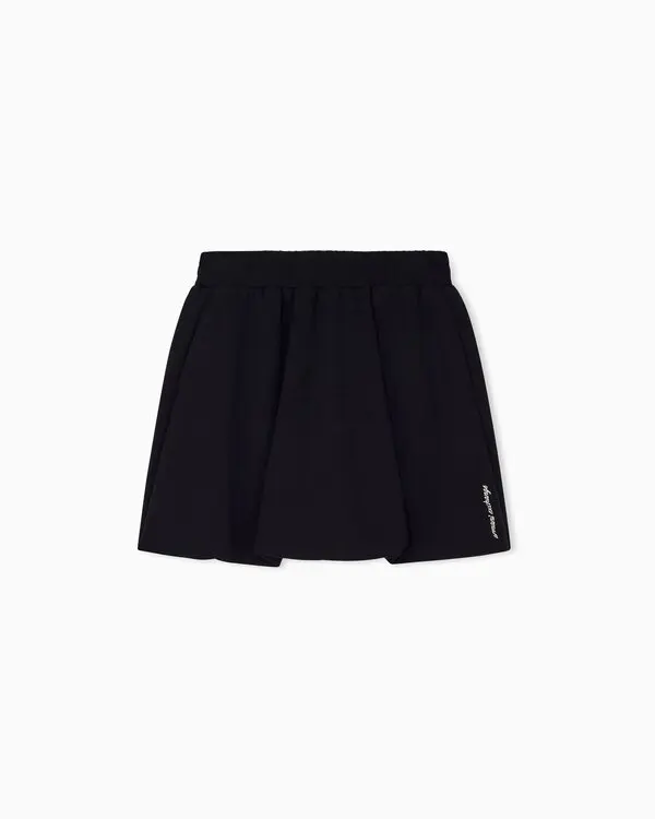 Armani Exchange Slim Fit Stretch Viscose Skirt With Rib Details