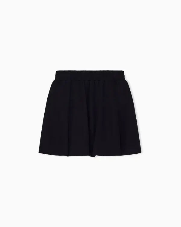 Armani Exchange Slim Fit Stretch Viscose Skirt With Rib Details