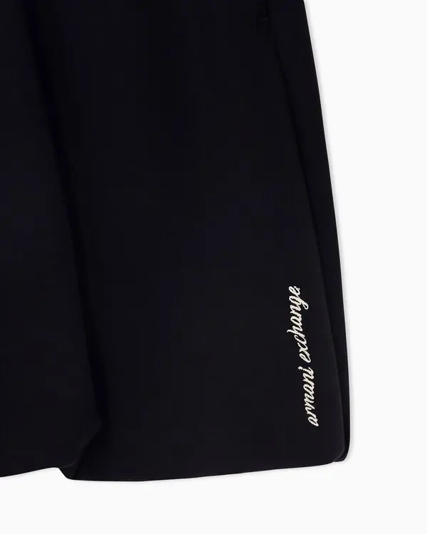 Armani Exchange Slim Fit Stretch Viscose Skirt With Rib Details
