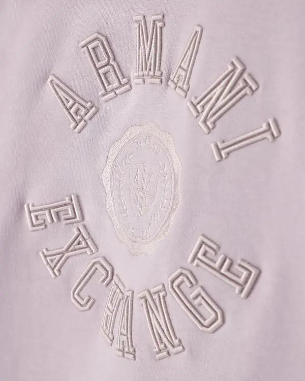 Armani Exchange Crewneck Sweatshirt In Textured French Terry