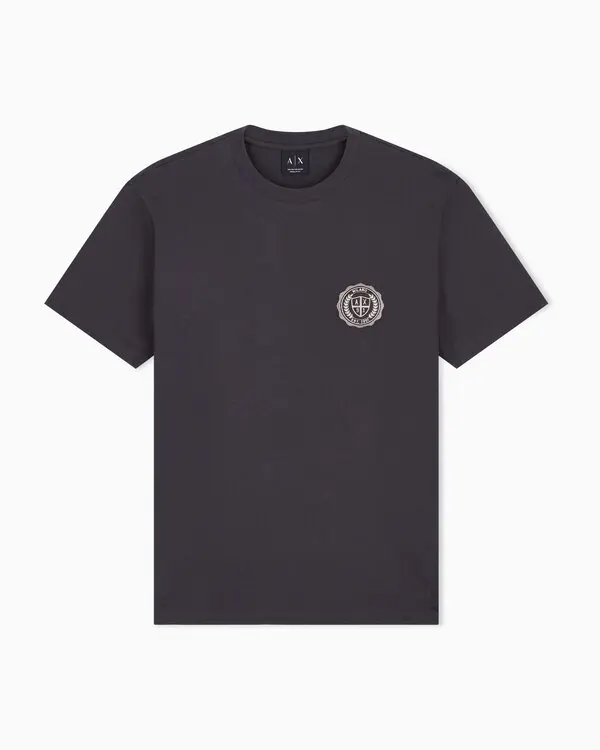 Armani Exchange Regular T-shirt In Cotton Jersey - Brown