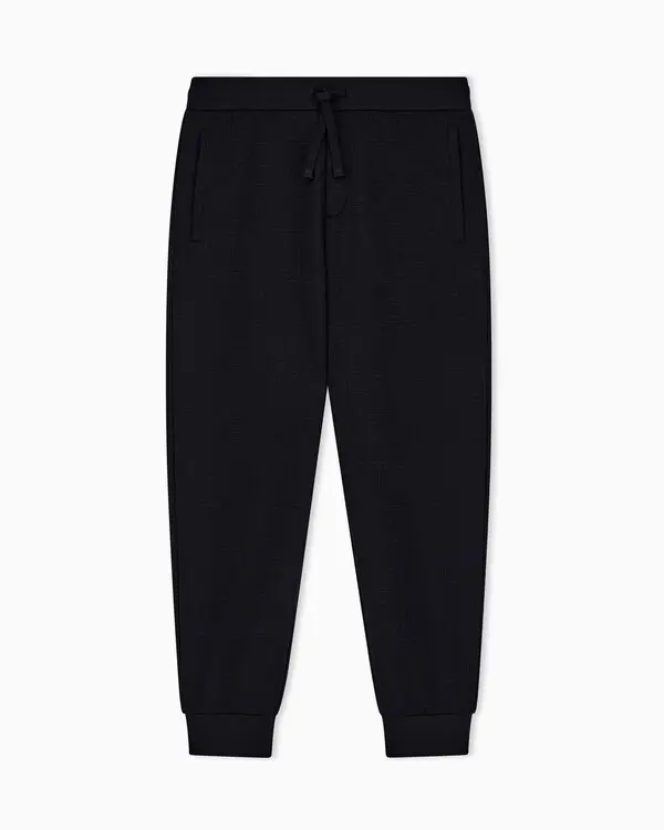 Armani Exchange Regular Fit Trousers In Stretch Jacquard Jersey