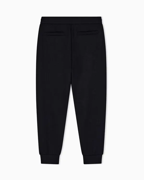 Armani Exchange Regular Fit Trousers In Stretch Jacquard Jersey