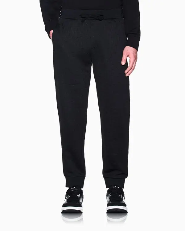 Armani Exchange Regular Fit Trousers In Stretch Jacquard Jersey
