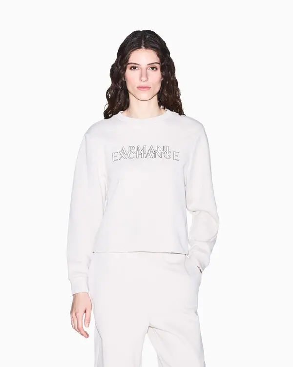 Armani Exchange Cotton French Terry Crewneck Sweatshirt