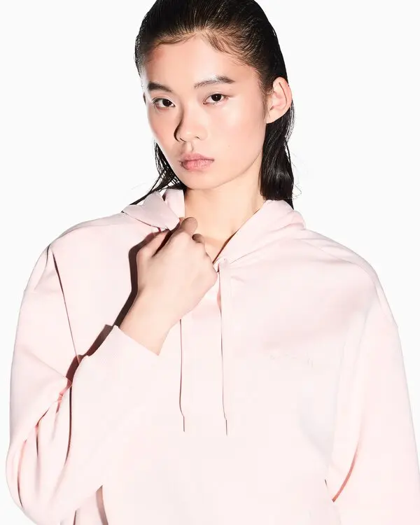 Armani Exchange Scuba Hoodie With Lettering Logo