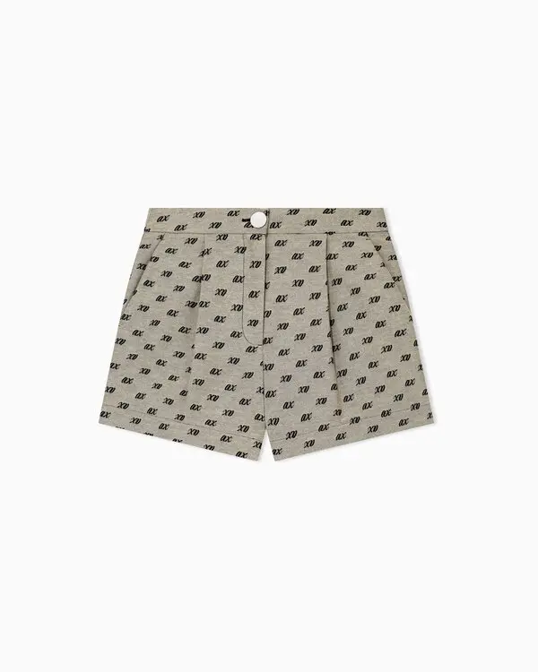 Armani Exchange Allover Jacquard Slim Fit Cotton Shorts