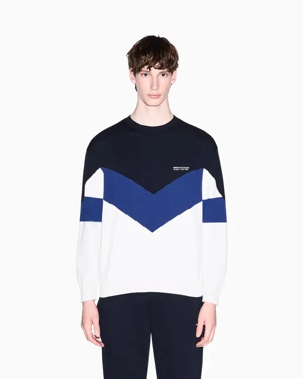Armani Exchange Regular Fit Cotton Pullover - Patterned