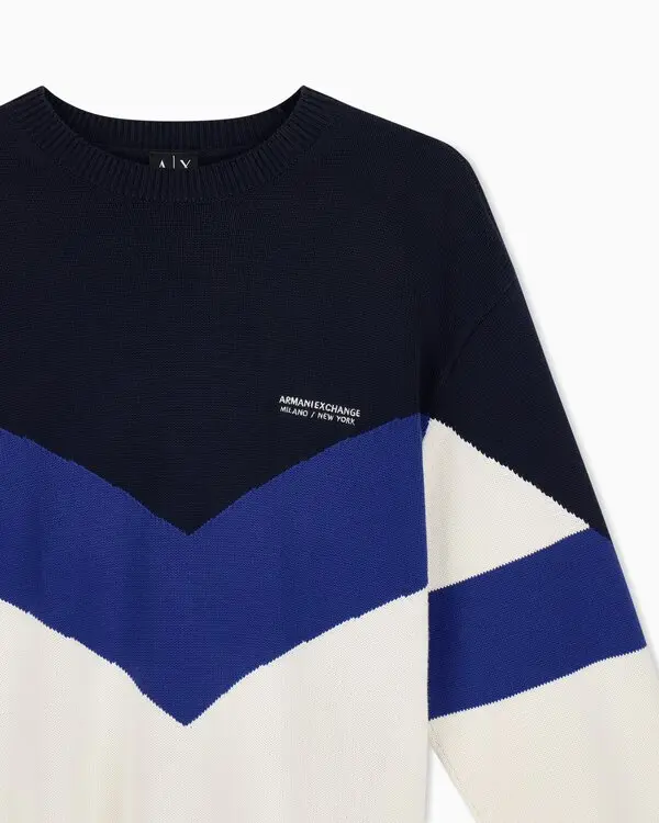 Armani Exchange Regular Fit Cotton Pullover - Patterned
