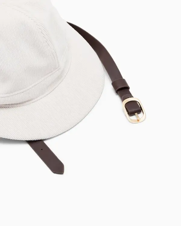 Armani Exchange Bucket Hat In Corduroy
