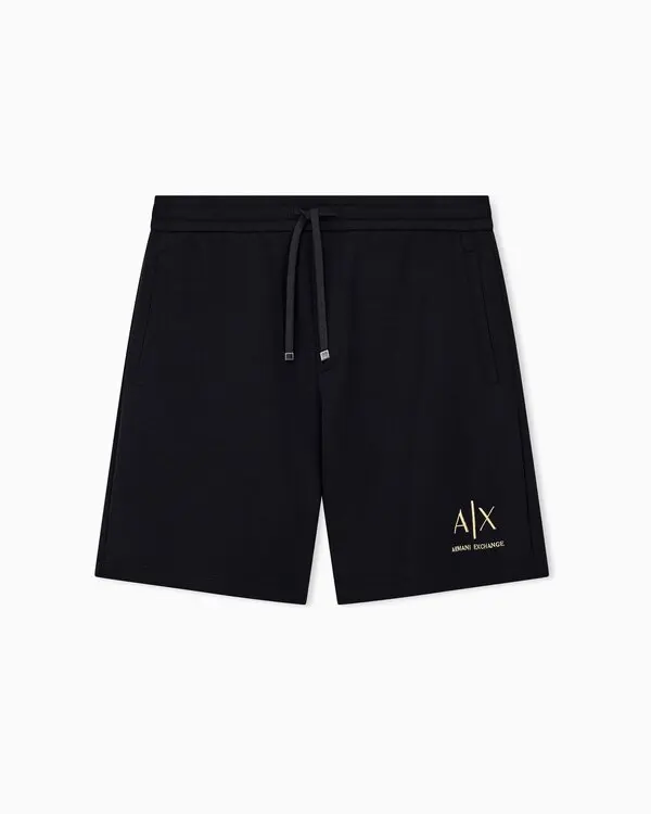 Armani Exchange Shorts Bonded Stretch Cotton Jersey Regular Fit