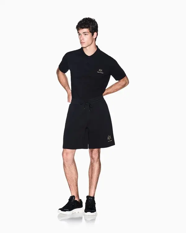 Armani Exchange Shorts Bonded Stretch Cotton Jersey Regular Fit
