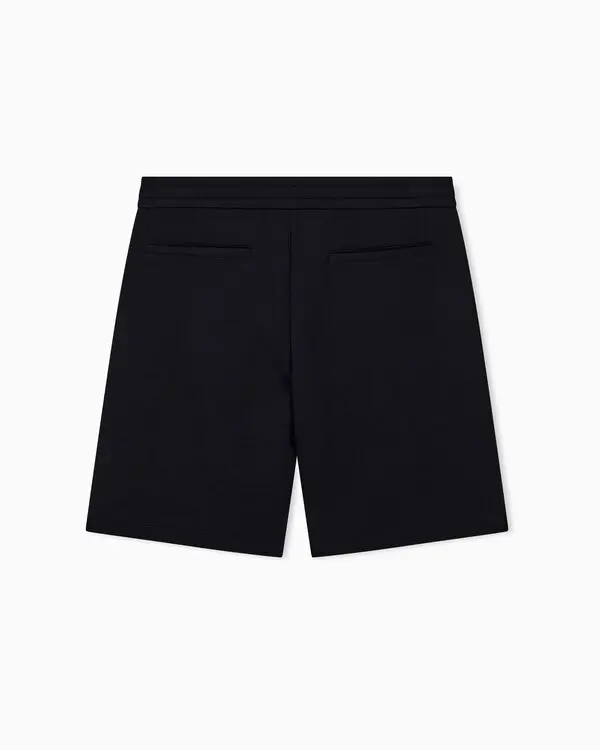 Armani Exchange Shorts Bonded Stretch Cotton Jersey Regular Fit