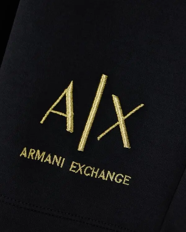 Armani Exchange Shorts Bonded Stretch Cotton Jersey Regular Fit