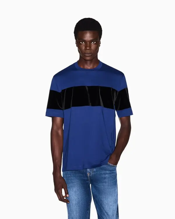 Armani Exchange Regular T-shirt Cotton Jersey - Blue