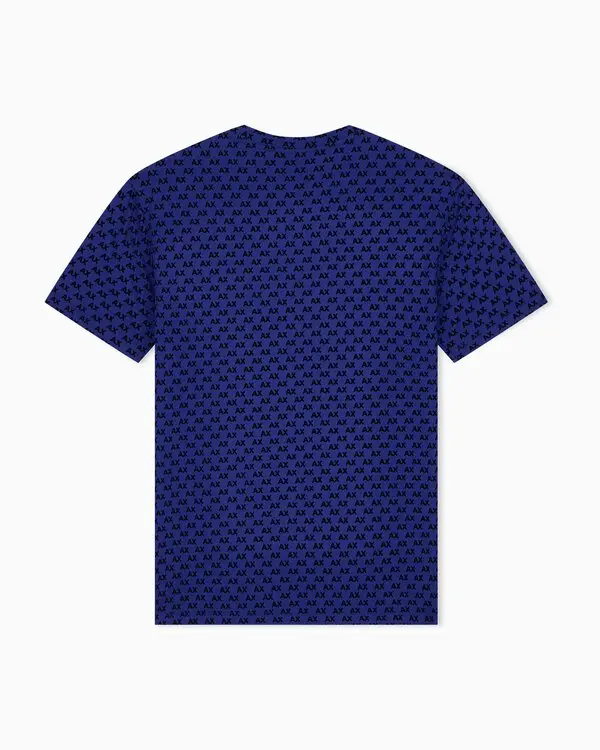 Armani Exchange Regular T-shirt In Cotton Jersey - Blue