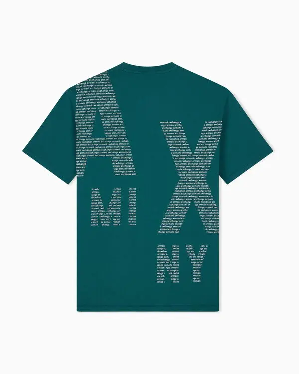 Armani Exchange Regular T-shirt In Cotton Jersey - Green