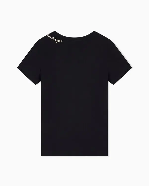 Armani Exchange Regular T-shirt In Cotton Jersey - Black