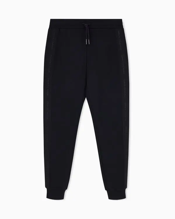 Armani Exchange Regular Fit Trousers Bonded Stretch Cotton Jersey