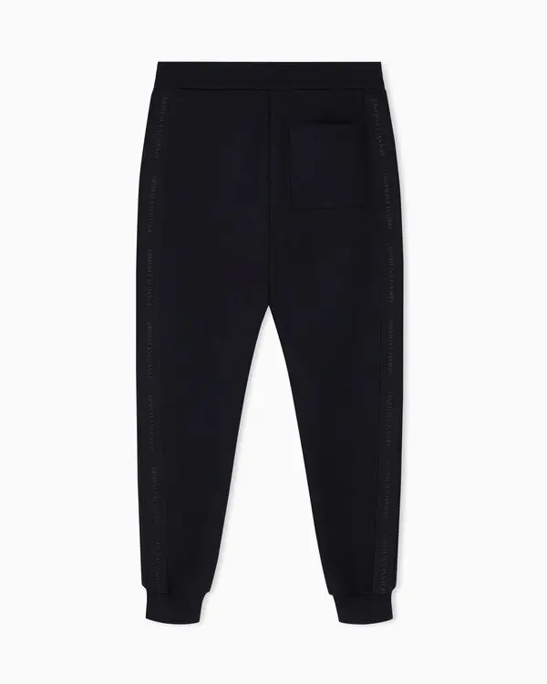 Armani Exchange Regular Fit Trousers Bonded Stretch Cotton Jersey