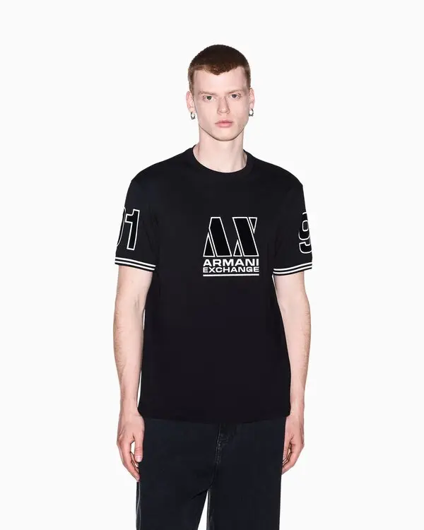 Armani Exchange Regular T-shirt In Cotton Jersey