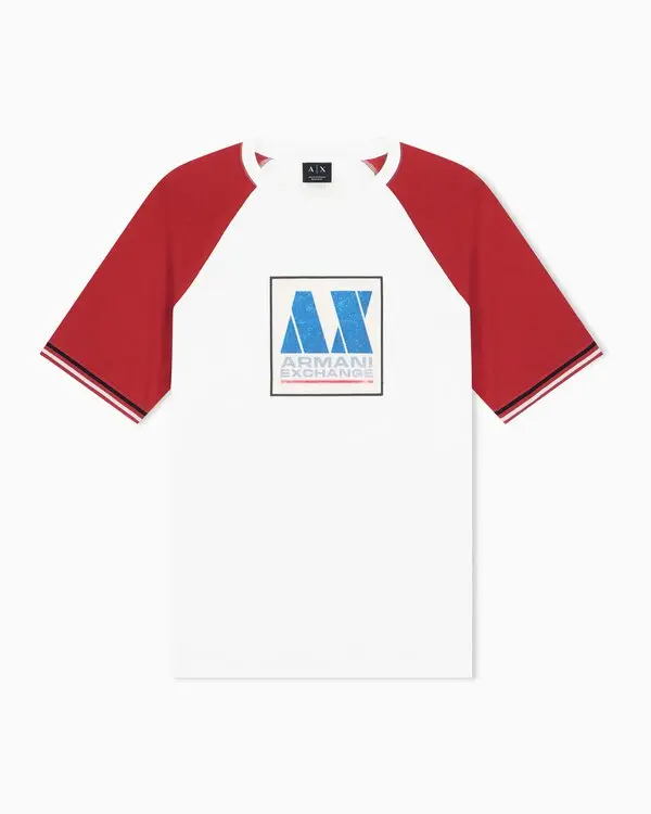 Armani Exchange Regular T-shirt In Cotton Jersey - Red
