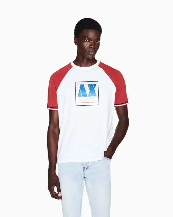 Armani Exchange Regular T-shirt In Cotton Jersey - Red