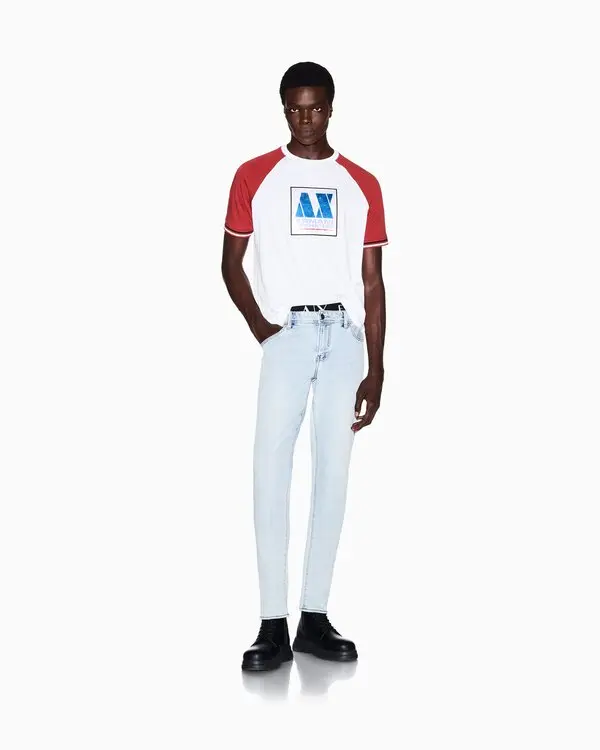 Armani Exchange Regular T-shirt In Cotton Jersey - Red