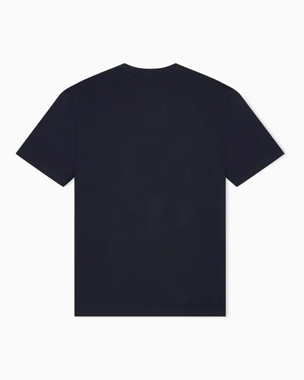 Armani Exchange Regular T-shirt In Cotton Jersey - Navy Blue