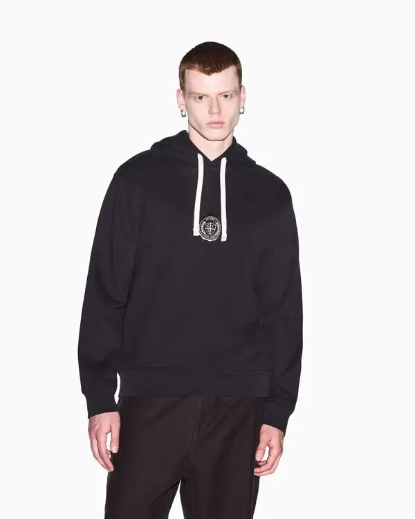 Armani Exchange Sweatshirt In Cotton French Terry - Brown