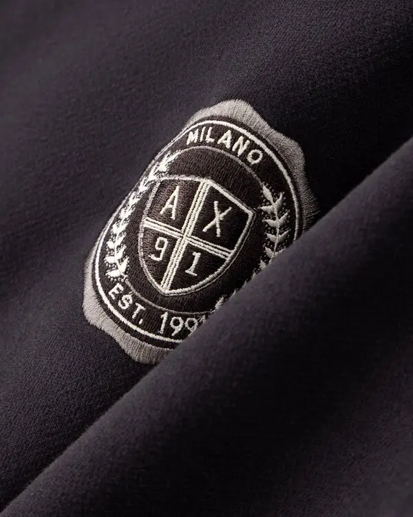 Armani Exchange Sweatshirt In Cotton French Terry - Brown