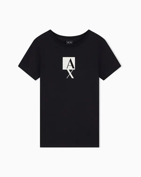 Armani Exchange Regular Fit T-shirt In Cotton Jersey - Black