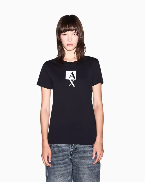 Armani Exchange Regular Fit Cotton Jersey T-shirt - Black