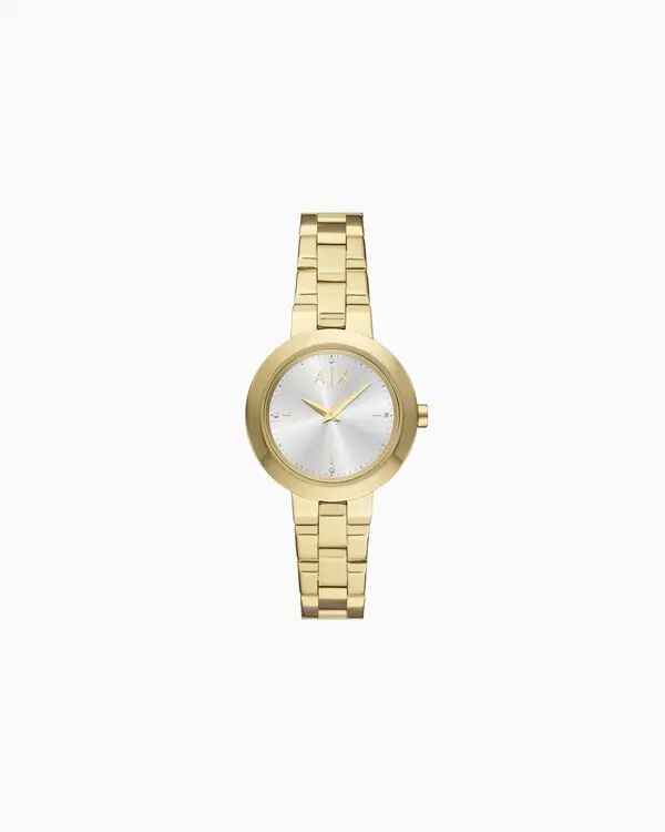 Armani Exchange Two-hand Gold-tone Stainless Steel Watch