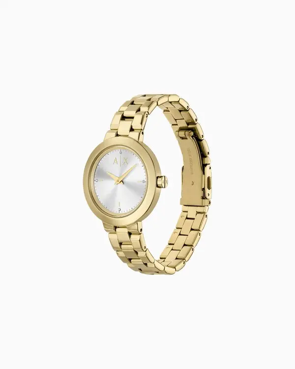 Armani Exchange Two-hand Gold-tone Stainless Steel Watch