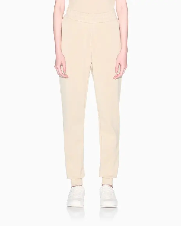 Armani Exchange Regular Fit Trousers Stretch Viscose Scuba - Beige