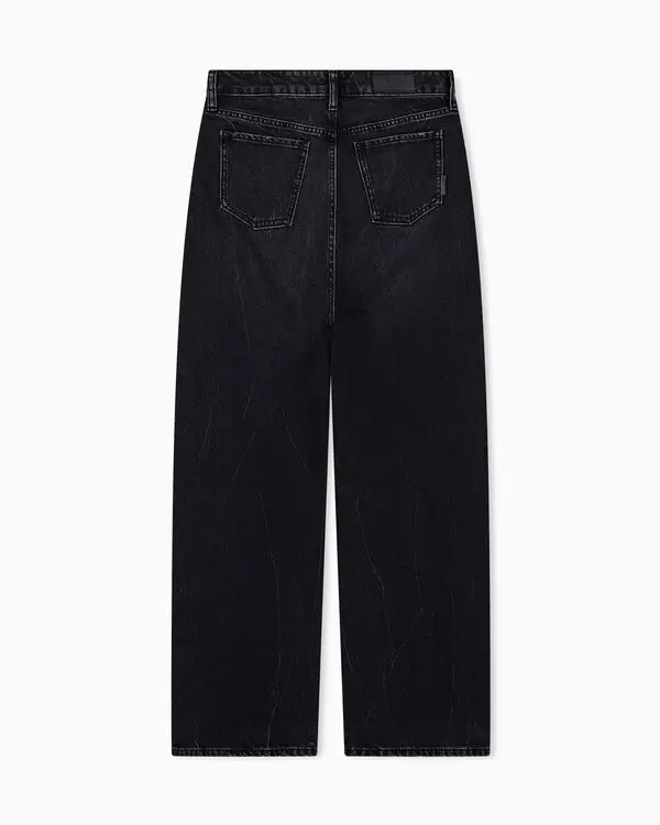 Armani Exchange Oversized 5-pocket Jeans In Rigid Cotton Denim