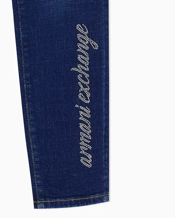 Armani Exchange Slim Fit 5 Pockets Pant In Denim Stretch