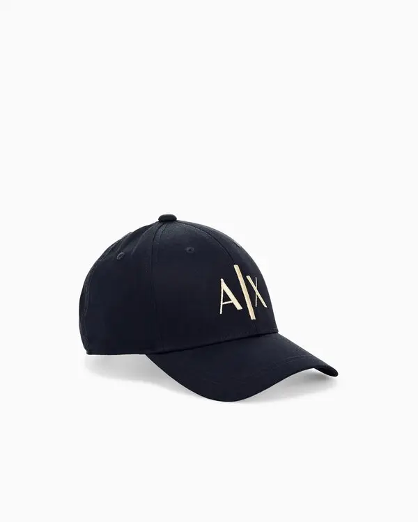 Armani Exchange Baseball Hat In Cotton Twill