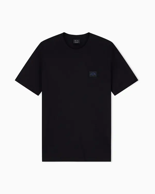 Armani Exchange Regular T-shirt In Cotton Jersey - Black