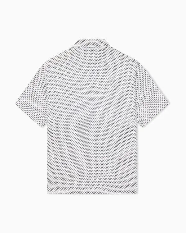 Armani Exchange Oversized Fit Shirt In Eco-viscose Twill - White