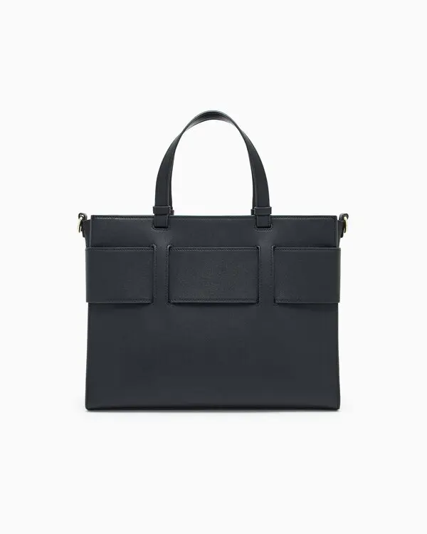 Armani Exchange Monogram Tote Bag - Black