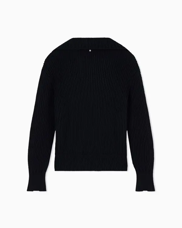 Armani Exchange Regular Fit Pullover In Organic Knitted Cotton