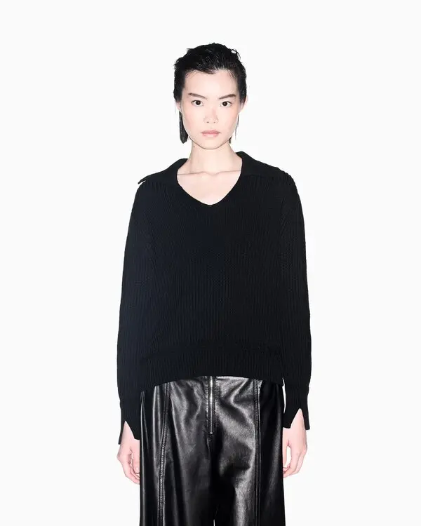 Armani Exchange Regular Fit Pullover In Organic Knitted Cotton