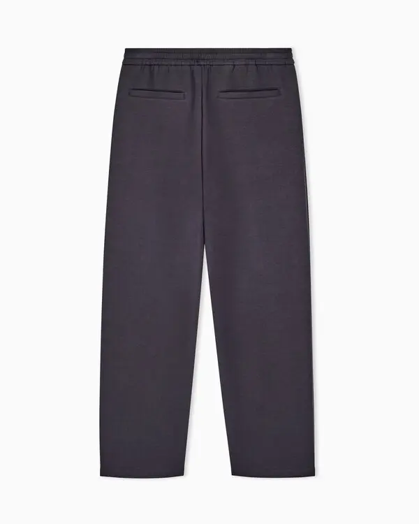 Armani Exchange Relaxed Trouser In Stretch Cotton Jersey