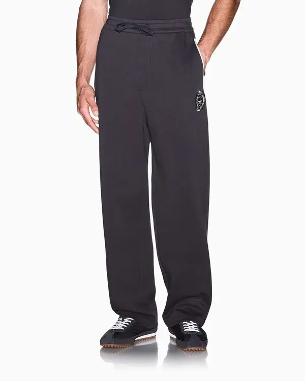 Armani Exchange Relaxed Trouser In Stretch Cotton Jersey